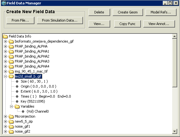 Field Data - Incorporating experimental data in simulations