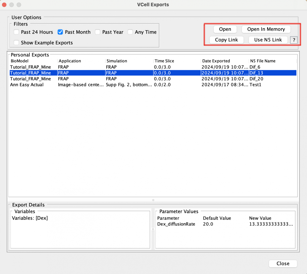FIJI/ImageJ VCell Simulation Results Viewer Plugin – VCell- Modeling & Analysis Software